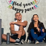 Find Your Happy Pace Banner, Runner Party Decor, Running Race Glitter ...