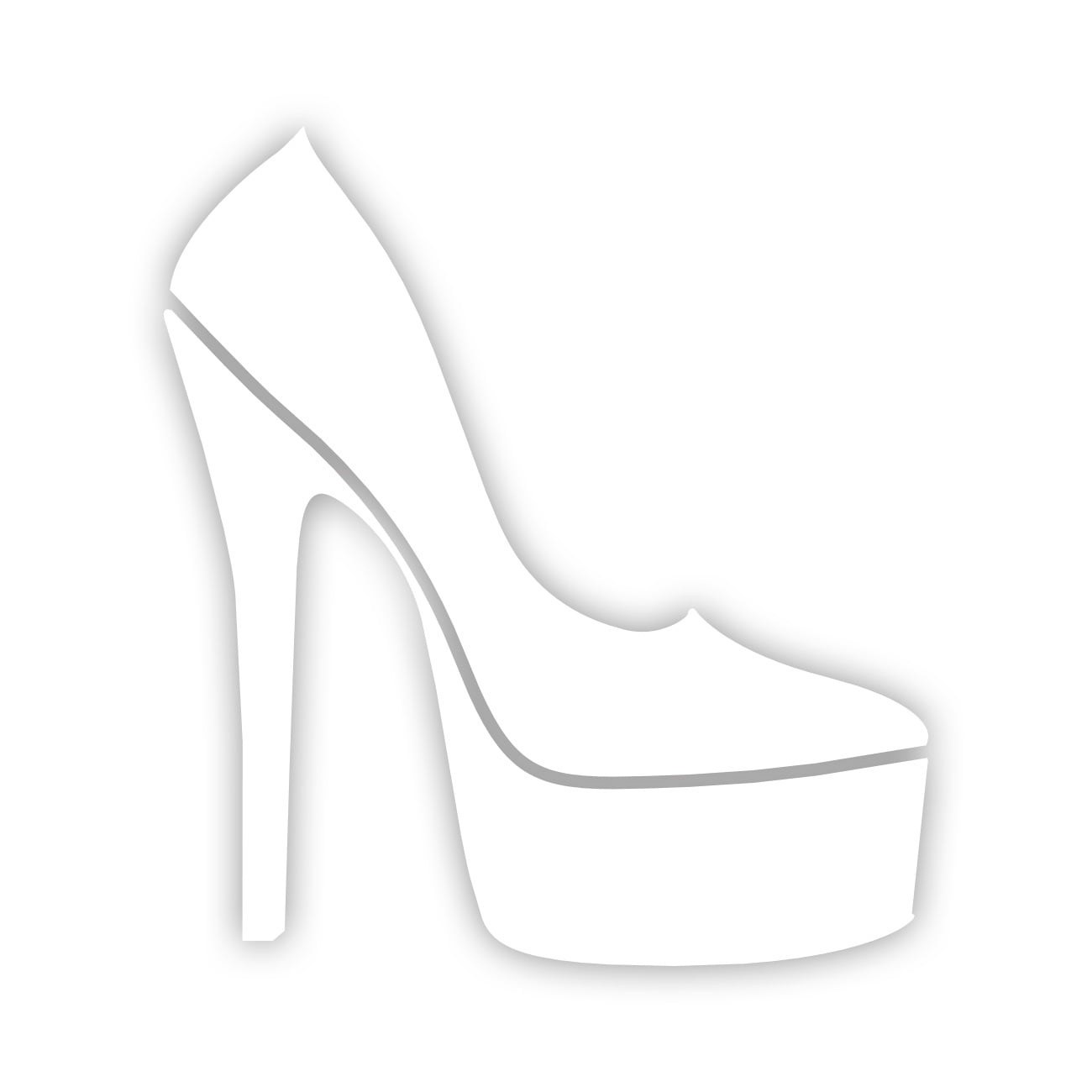 Stiletto Heel Sticker Decal Die Cut - Self Adhesive Vinyl ...