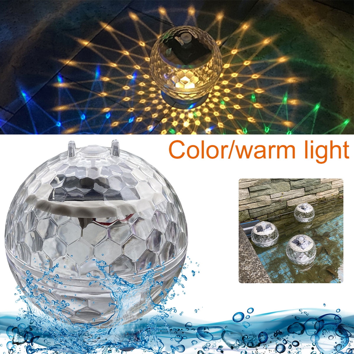 Eummy Solar Floating Pond Light Solar Pool Hanging Ball Light ...