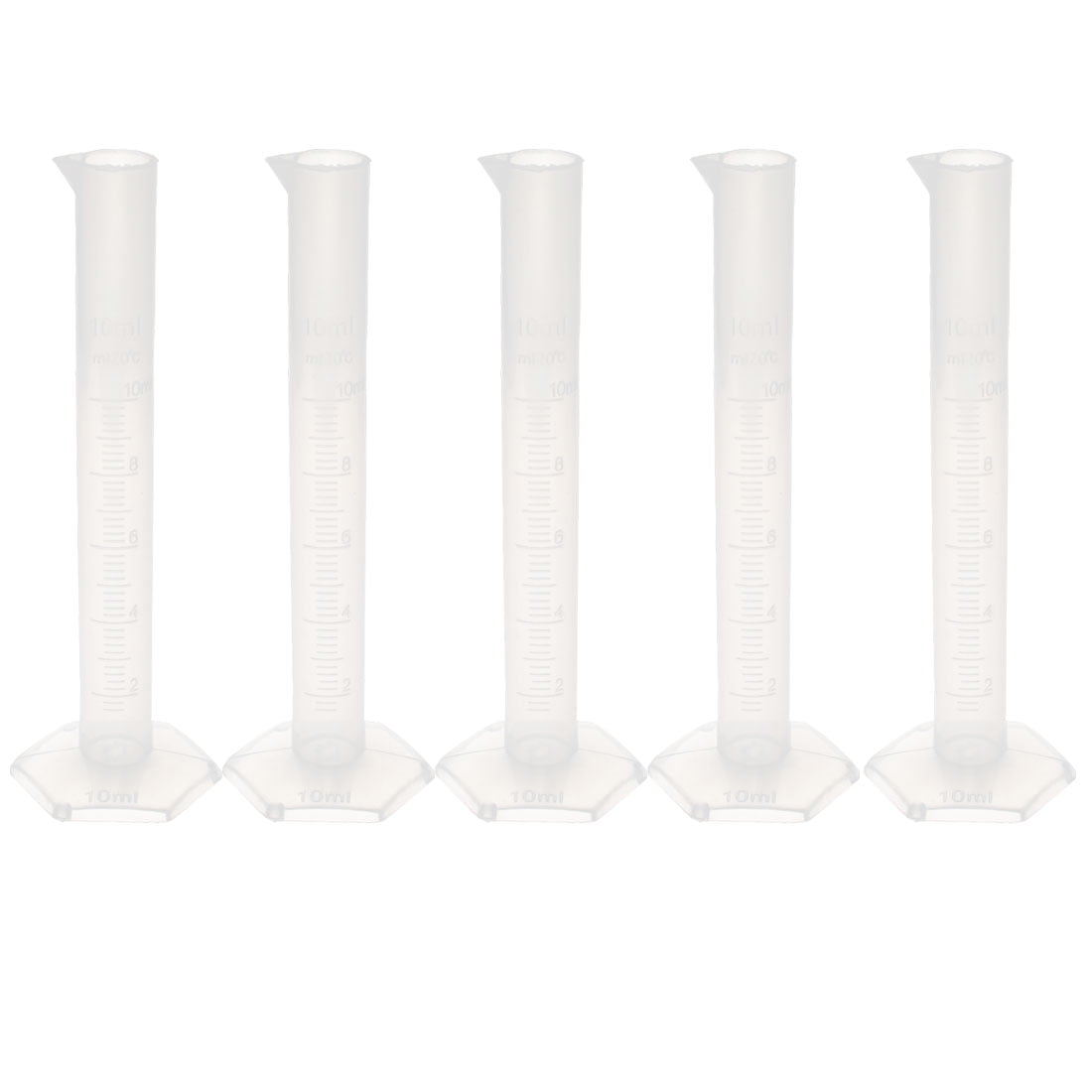 10mL PP Plastic Hex Base Measurement Measuring Graduated Cylinder Clear ...
