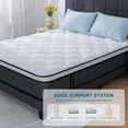 10'' Full Size Mattress, QUEEN ROSE Hybrid Firm Mattress in a Box with ...