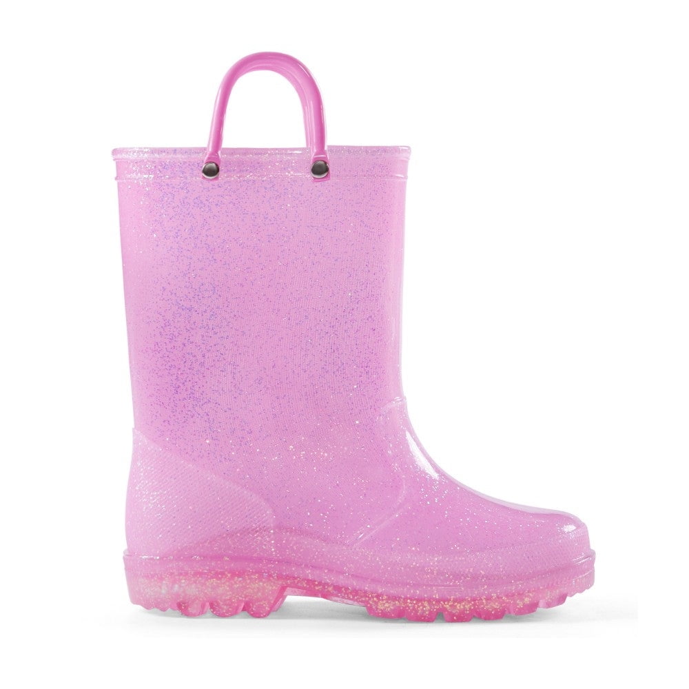 BOCCA Kids Pink Glitter Waterproof Rain Boot For Girls Size 2 - Walmart.com