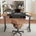 FEZIBO Dual Motor Electric Standing Desk with Keyboard Tray, Splice ...