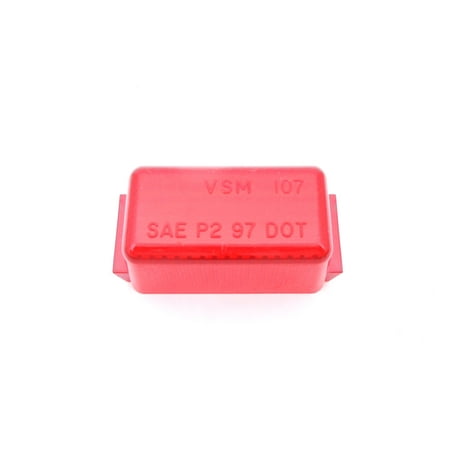 BARJAN 1-3/4" X 1" RED RECTANGULAR REPLACEMENT LENS (VSM 107 SAE P2 97 ...