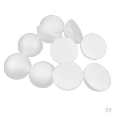 100 Pieces 5 Sizes White Foam Balls Polystyrene Craft Balls Art Decoration Foam Balls for DIY ...