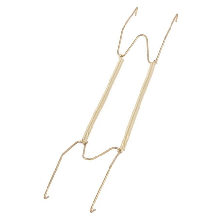 Home Metal W Shaped Spring Loaded Plate Hanger Gold Tone 25 x 5cm 5pcs ...
