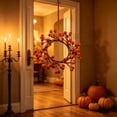 CaiTeLin Fall Decorations for Home Orange Berry Wreath, Autumn ...