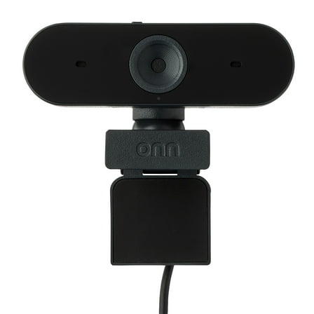 onn. Webcam with Ring Light w/3 LED Levels, Autofocus, Built-in ...