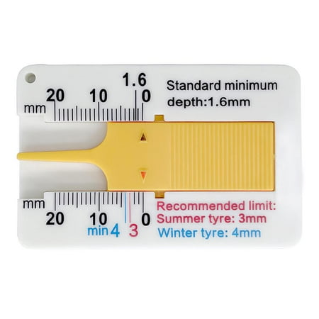 Tire Depth Ruler Compact Plastic Tire Depth Ruler Car Tire Tread Depth ...