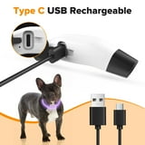 LED Dog Collar USB Rechargeable Glowing, Pet Collars Lighted Up Safety ...