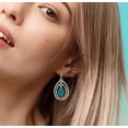 Big Colorful Shell Beads Earrings for Women Dangling Double Teardrop ...
