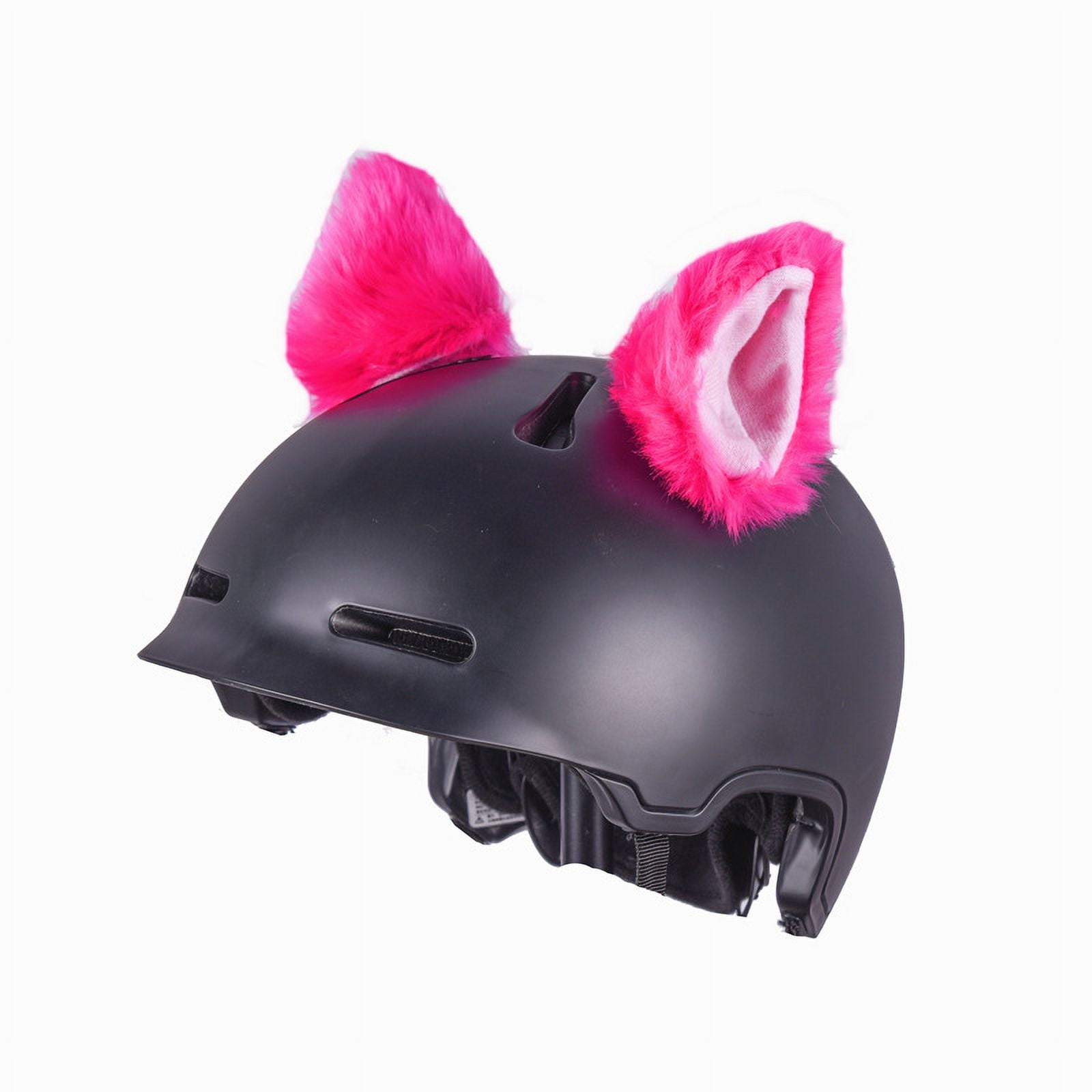 Orejas de gato para casco, orejas de felpa, Velcro adhesivo, accesorio ...