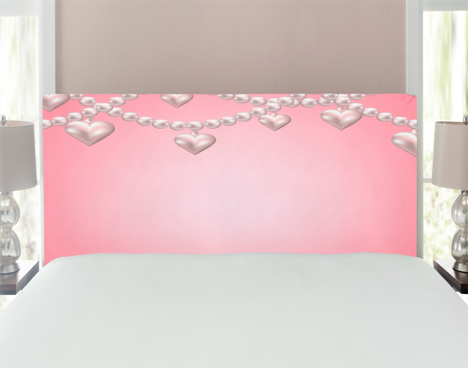 Pearls Headboard, Heart Pearl Necklace Design Vintage Style Accessory ...