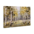 Stupell Industries Impressionist Birch Trees & Fall Leaves Canvas Wall ...