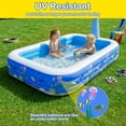 Mibote Inflatable Swimming Pool, 120" x 72" x 24" Blow up Pool for Kids ...