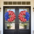 Deeceymbur Independence Day Wreath Star Stripe Fabric Door Hanger ...