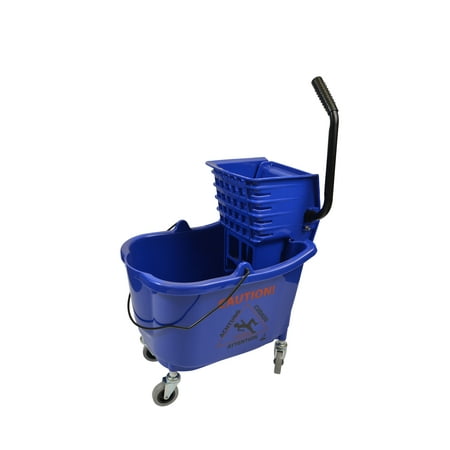 Janico Inc Mop Bucket Side Press Wringer Combo, 35 Quart 8.5 Gallon ...