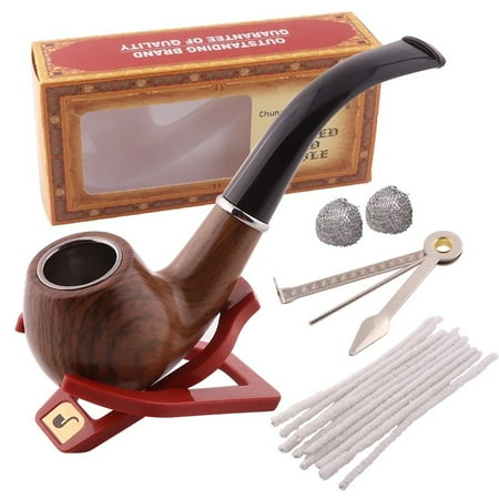 Elegant Classic Wooden Pipe Tobacco Pipe Wooden Head Wooden Pipe With ...