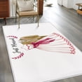 Bridal Shower Washable Area Rug 2.7x5 Just Married Wedding Dress Groom ...