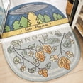 Yihuala Nordic Bathroom Anti-slip Mat Semicircle Shower Floor Carpet ...