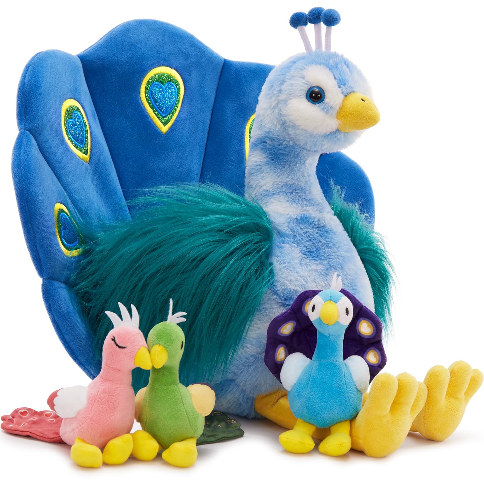 Click here for Morismos Plush Peacock Stuffed Animal With 3 Baby... prices