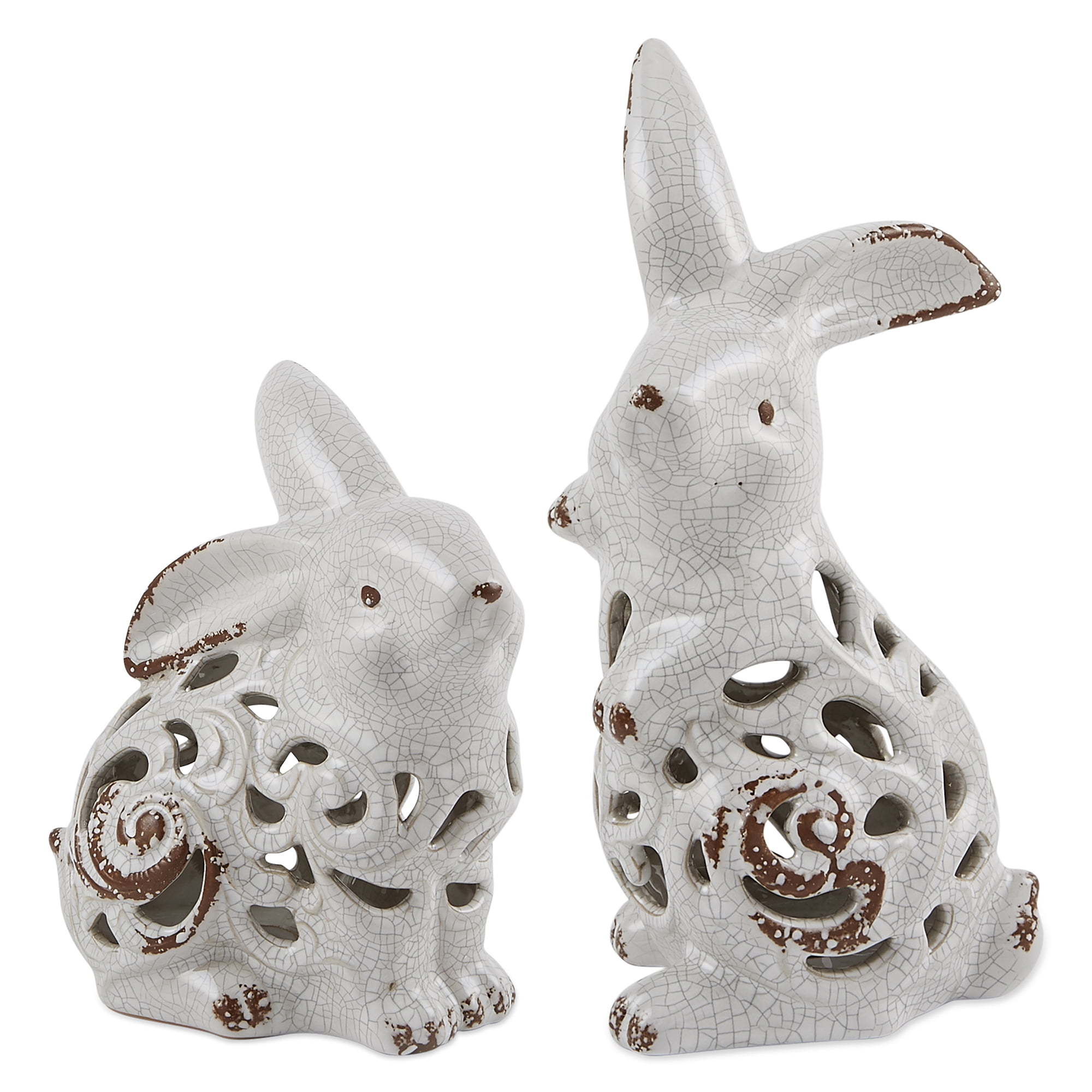 DII Ceramic Bunny Lanterns Set, 2 Piece - Walmart.com