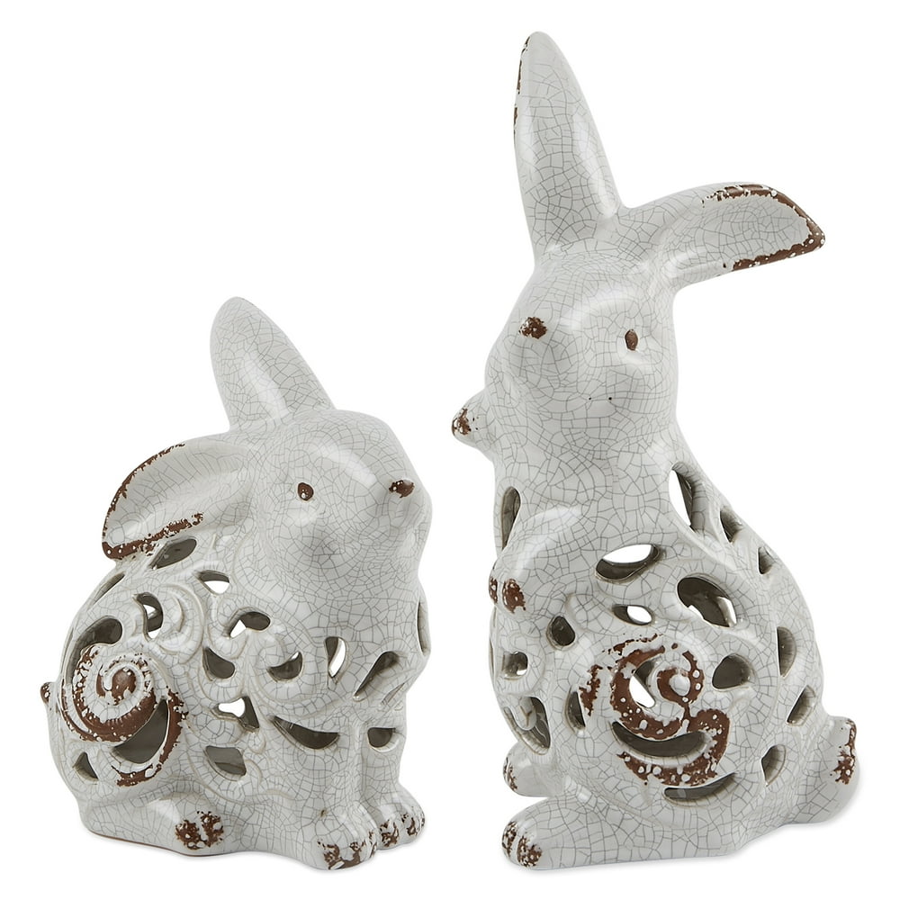 DII Ceramic Bunny Lanterns Set, 2 Piece - Walmart.com - Walmart.com
