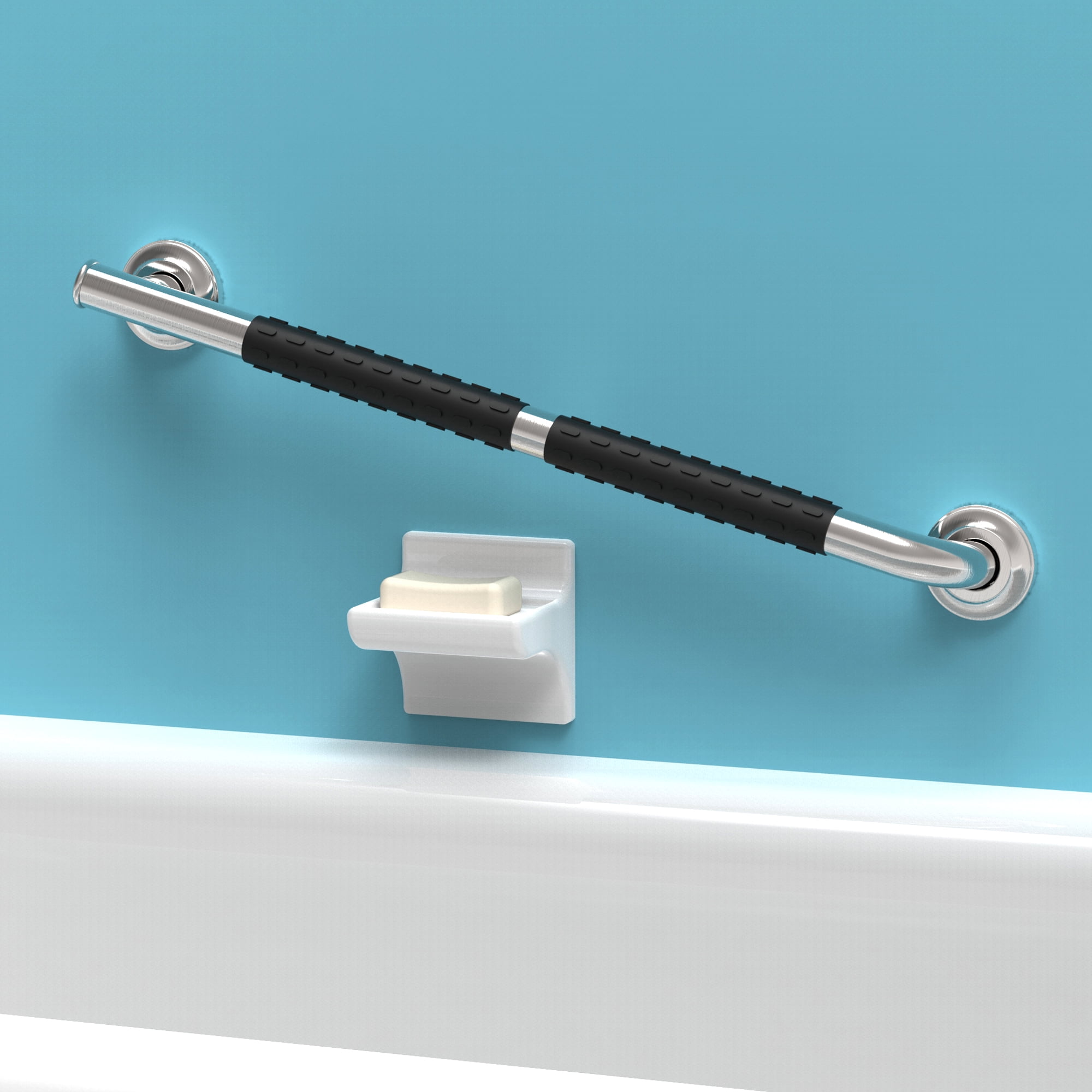 AmeriLuck 24in Bathroom Grab Bar, ADA Compliant, Anti-slip, 500lbs ...