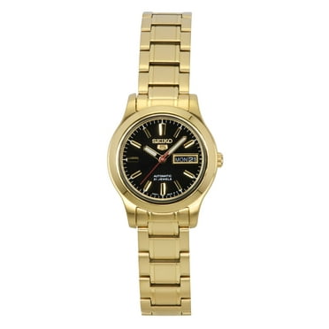 Seiko Classic Quartz White Dial Yellow Gold-tone Ladies Watch SUR412 ...
