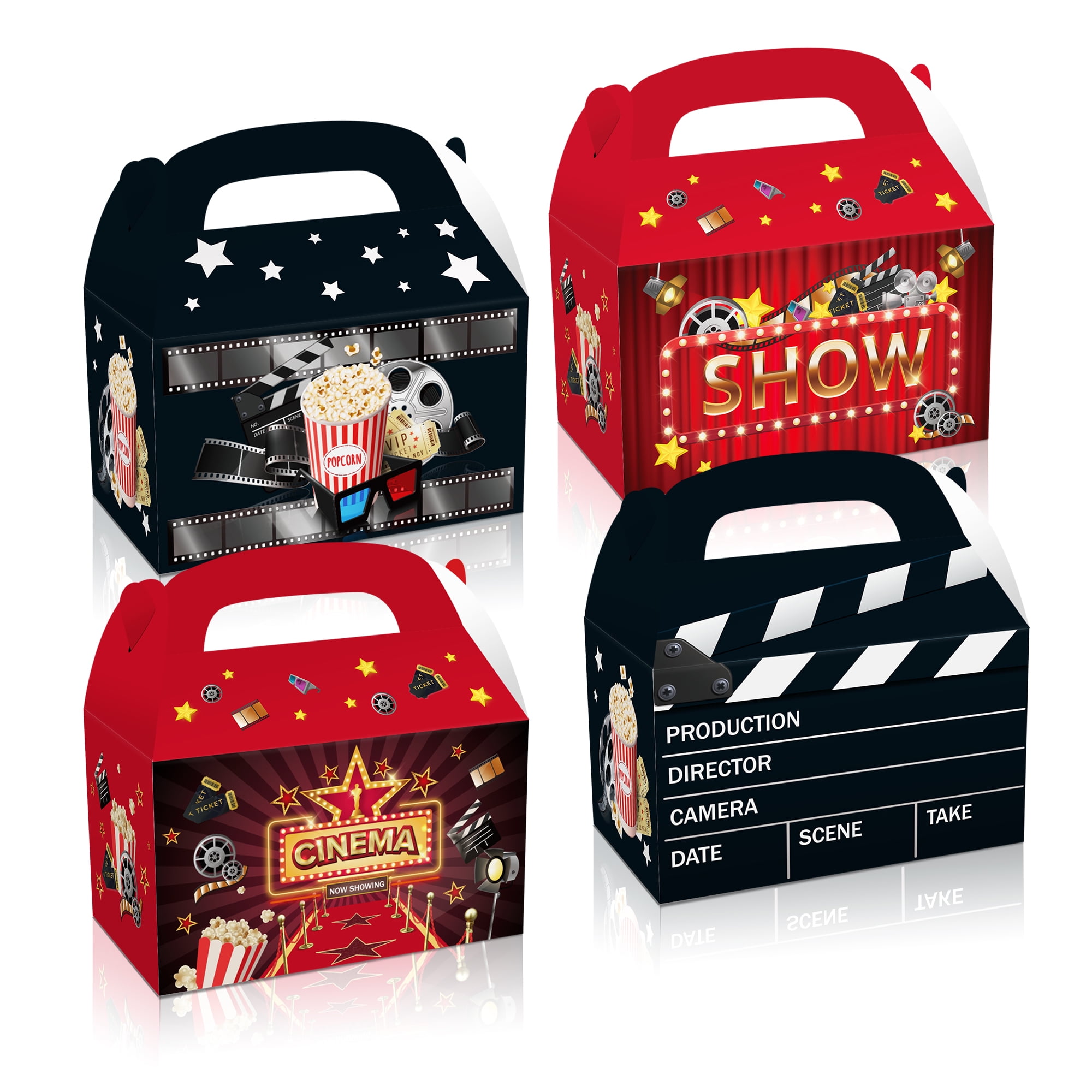 24 Pack Party Favor Boxes, Movie Night Gift Treat Bags, Theater Theme ...