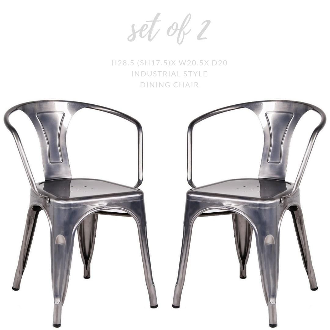 Click here for Take Me Home Furniture Tolix Arm Chair In Gun Meta... prices