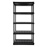 Plano 5-Shelf Extra Heavy Duty Plastic Storage Shelf Unit, 72.5” x 36 ...