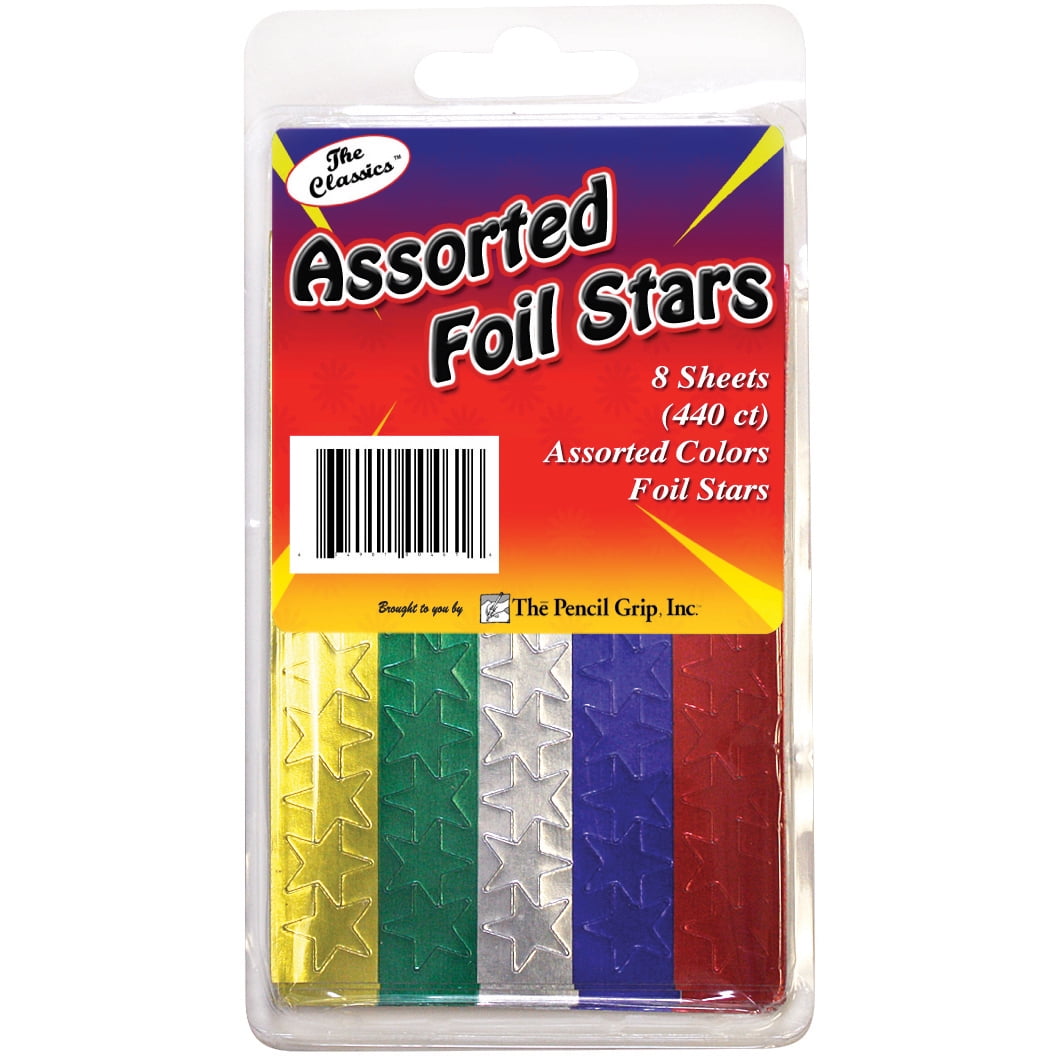 Click here for The Pencil Grip Foil Star Stickers 440/Pkg-Assorte... prices