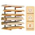 2-Pack 6-Level Wall Mount Lumber Rack, Heavy Duty Metal Storage for ...
