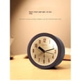 Backlit Alarm Clock, 3.5-Inch Cute Analog Round Digital Quartz Clock ...