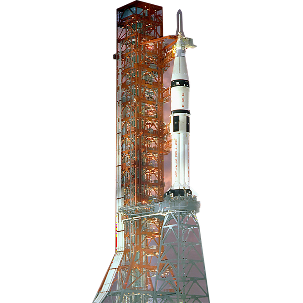 H69346 Nasa Saturn 1b Ib Space Rocket Apollo Astronomy Cardboard Cutout
