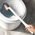 Angled Toilet Brush Long Handle Bathroom Bowl Cleaner for Deep Cleaning ...