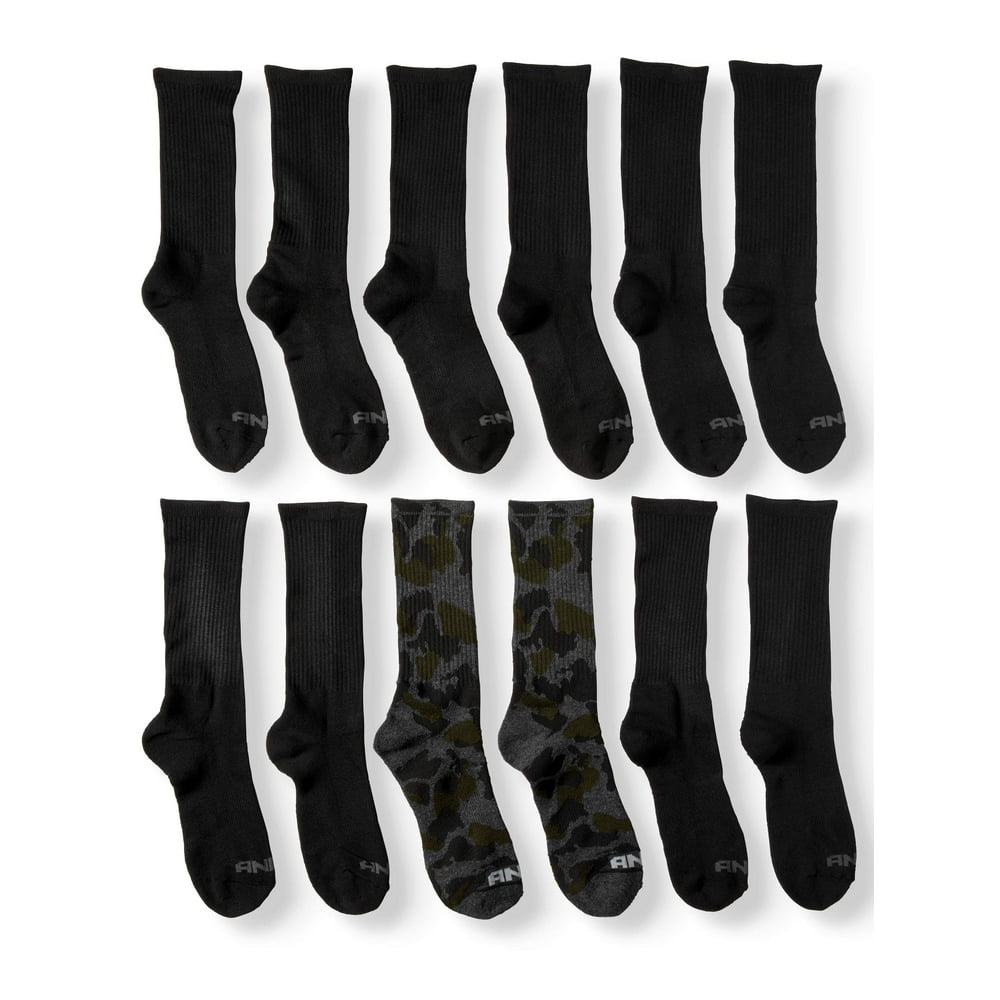 AND1 - Men's Limited Edition Crew Socks 12-Pack - Walmart.com - Walmart.com