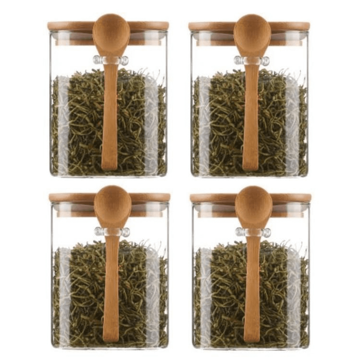 Click here for Unbranded 4pcs Airtight Glass Jars With Lids And S... prices