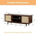 MangoLuxe 55 Inch TV Stand Modern Solid Wood Entertainment Center Brown ...