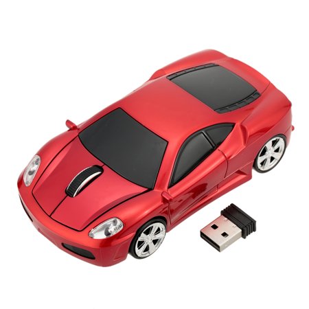 Wireless Racing Car Shaped Optical USB Mouse/Mice 3D 3 Buttons 1000 DPI ...