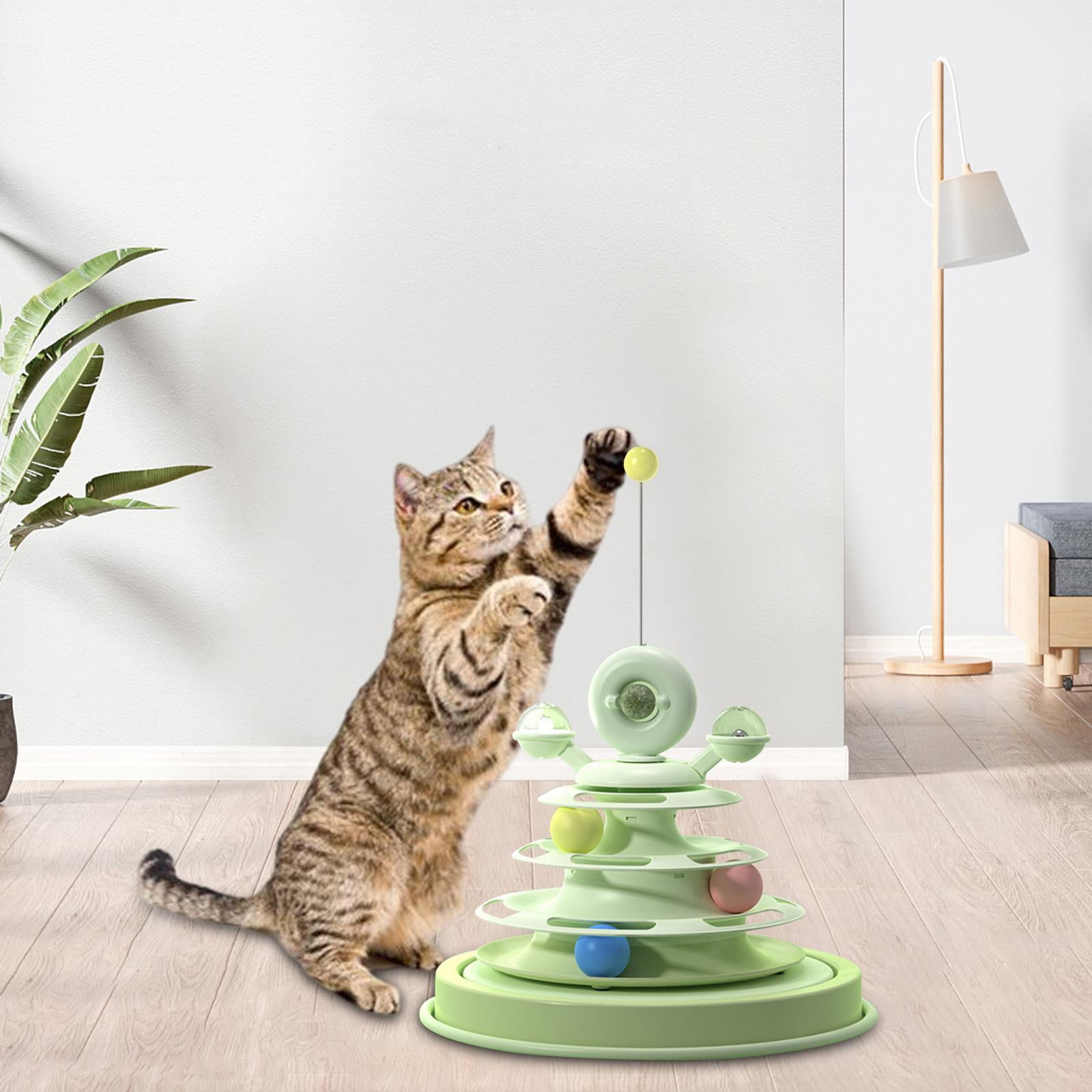 Cat Toy Roller 3 Level Playing Game Interactive for Indoor Cats Cat ...