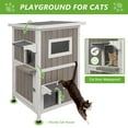 Gowoodhut Outdoor Cat House, 2-Story Feral Cat House with Escape Doors ... Gowoodhut Outdoor Cat House, 2-Story Feral Cat House with Escape Doors ...