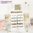 Jewelry Box for Women Wooden Jewelry Boxes 6-Layer Rustic Large Jewelry ...