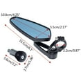 1 Pair Motorcycle Handle Rearview Scooter Motocross Rearview ...