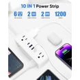 Electrical Outlet Extender Stick, Features 4 USB & 6 Outlets, 39in ...