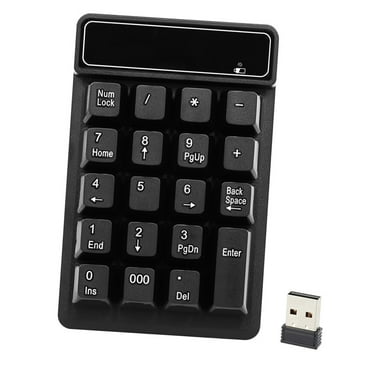 TSV Wireless Numeric Keypad, 18-Key Numpad for Laptop, PC, Desktop ...