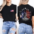 America 250 Years T-Shirt, 1776-2026 Fighter Jets Back Print Tee, We ...