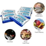 SUNLUG 5 Pcs Reusable Ice Packs for Coolers, Long Lasting Freezer Packs ...