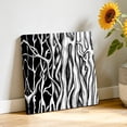 Abstract Black Line Canvas Wall Art for Living Room, Tree Trunk Texture ...